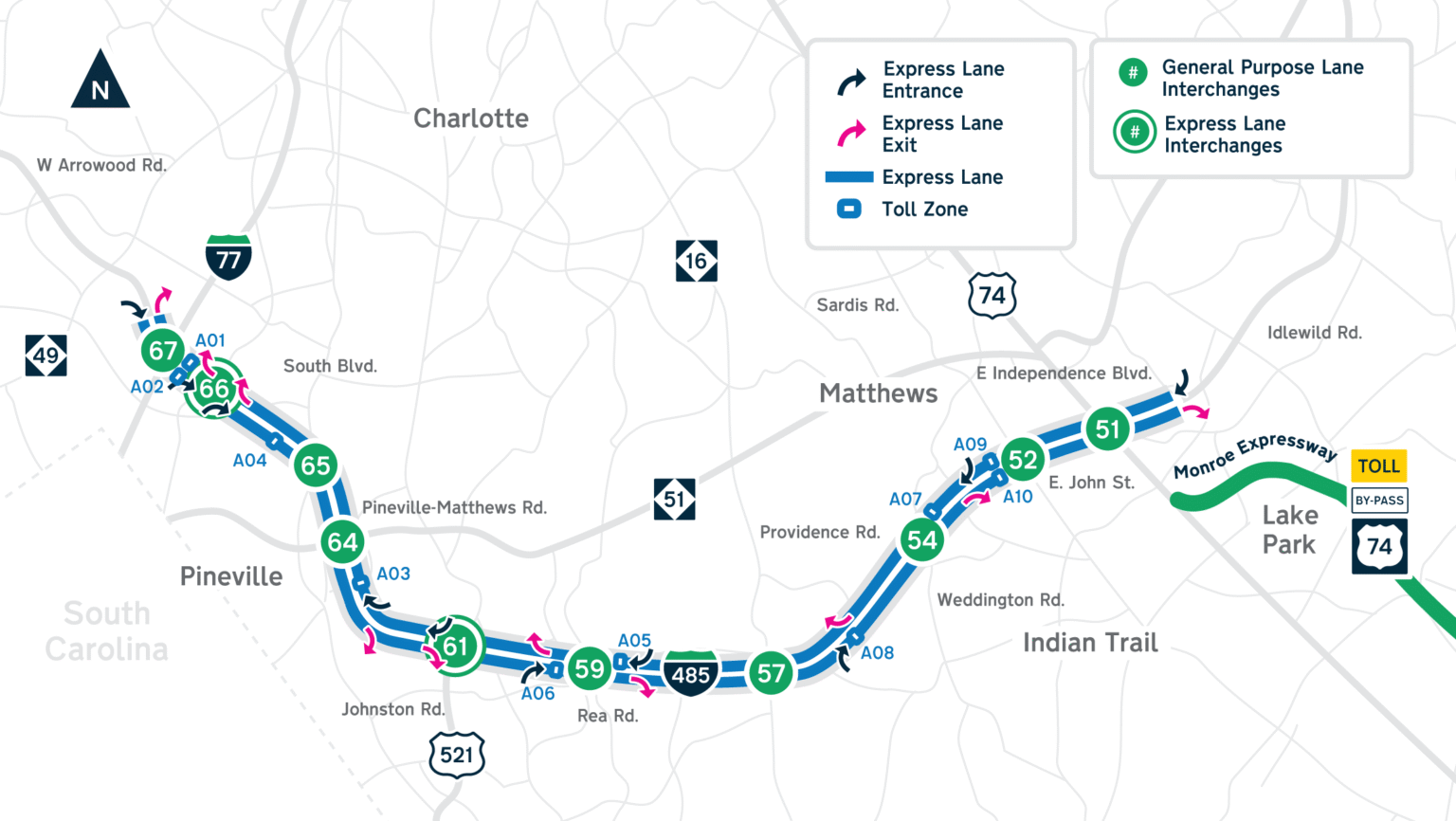 I-485 Express Lanes - NC Quick Pass